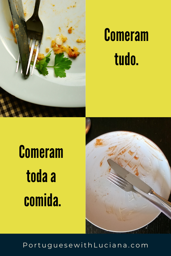 What's the difference between TUDO and TODO in Portuguese?
